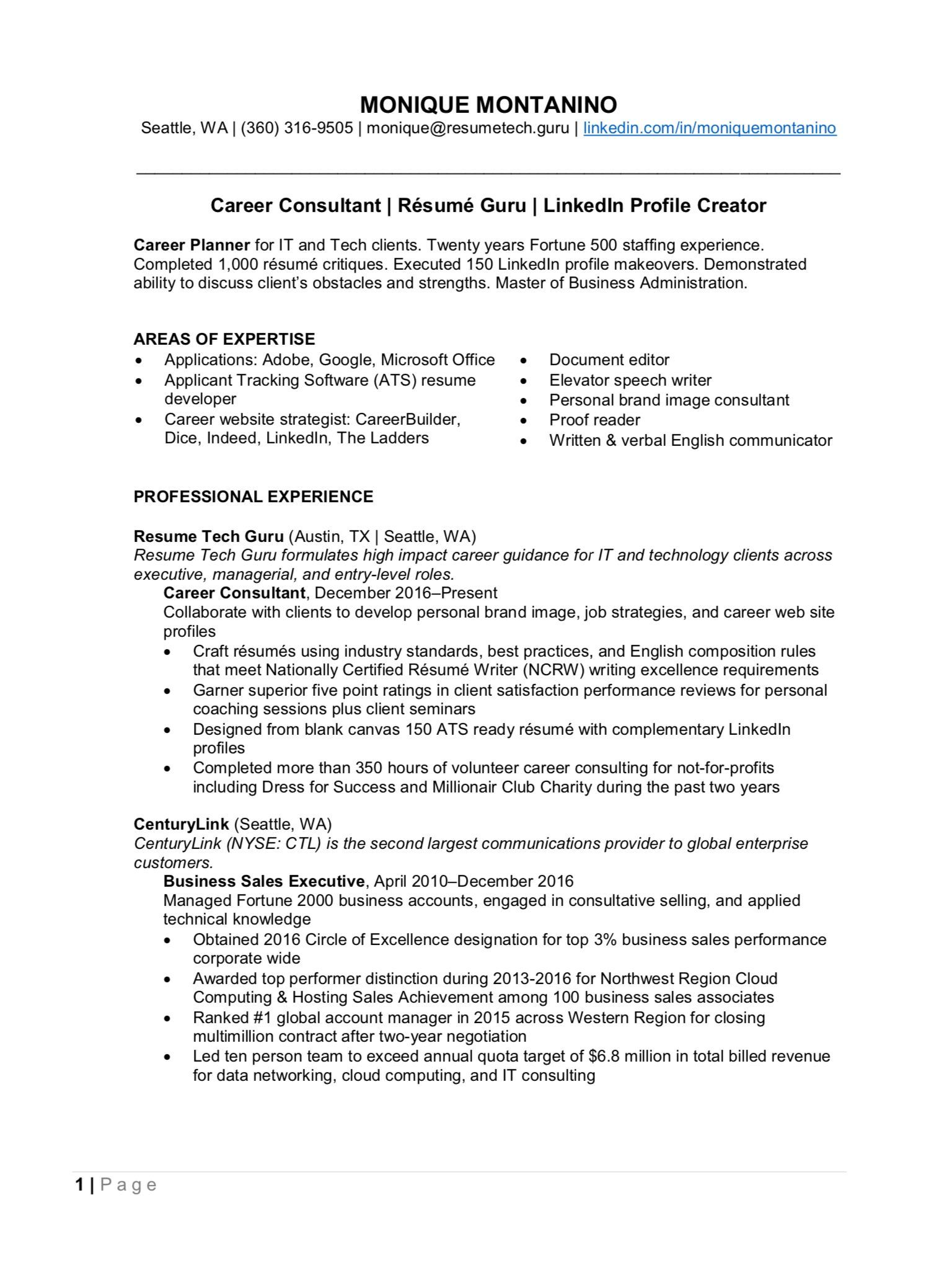 Resumés – Resumé Tech Guru